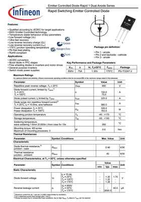 4x High Voltage Amp Diode 650v 75a to 150a Single Full Bridge 300a ...