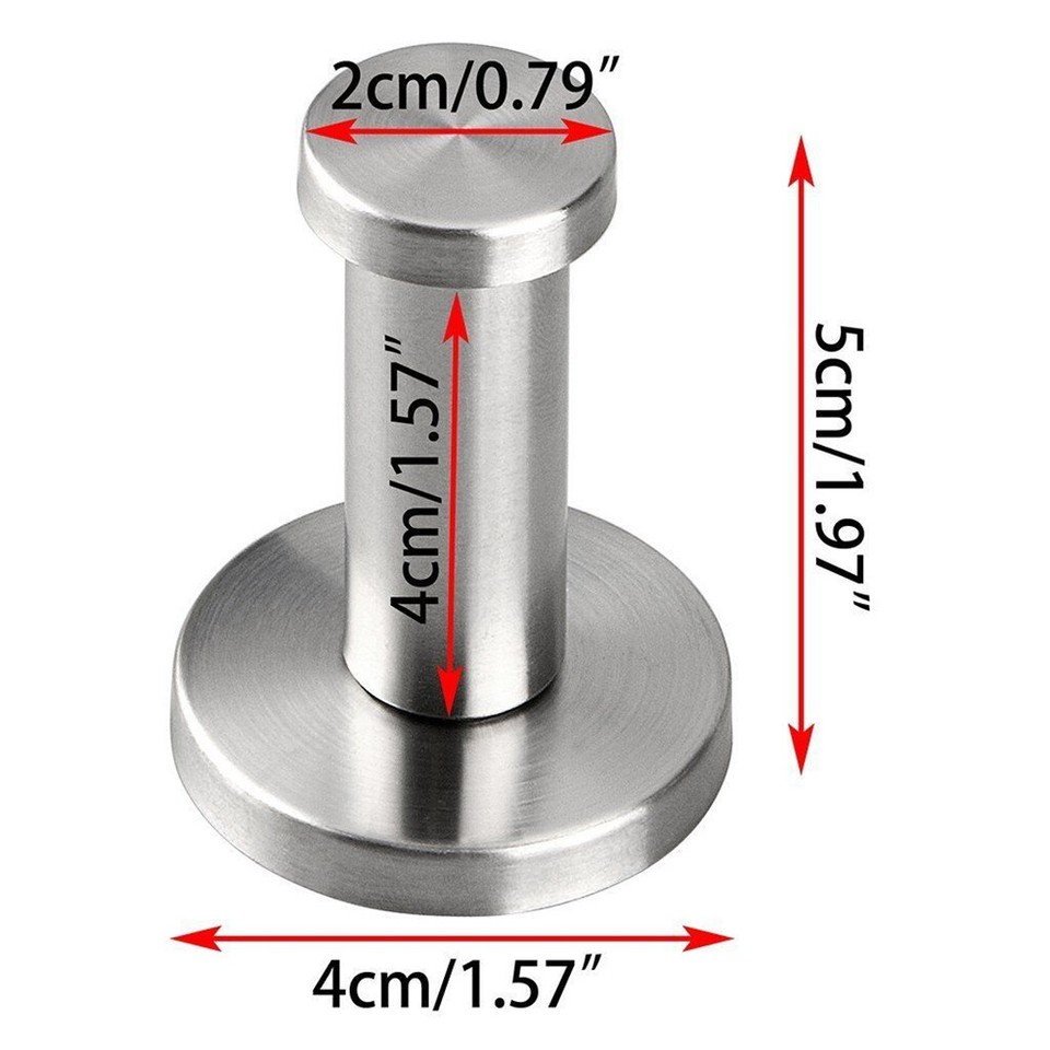 8PCS Stainless Steel Hanging Hook Clothes Hat Coat Robe Wall Door ...