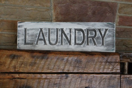Rustic Laundry Sign / Carved Wooden Farmhouse Fixer Upper Style Décor ...