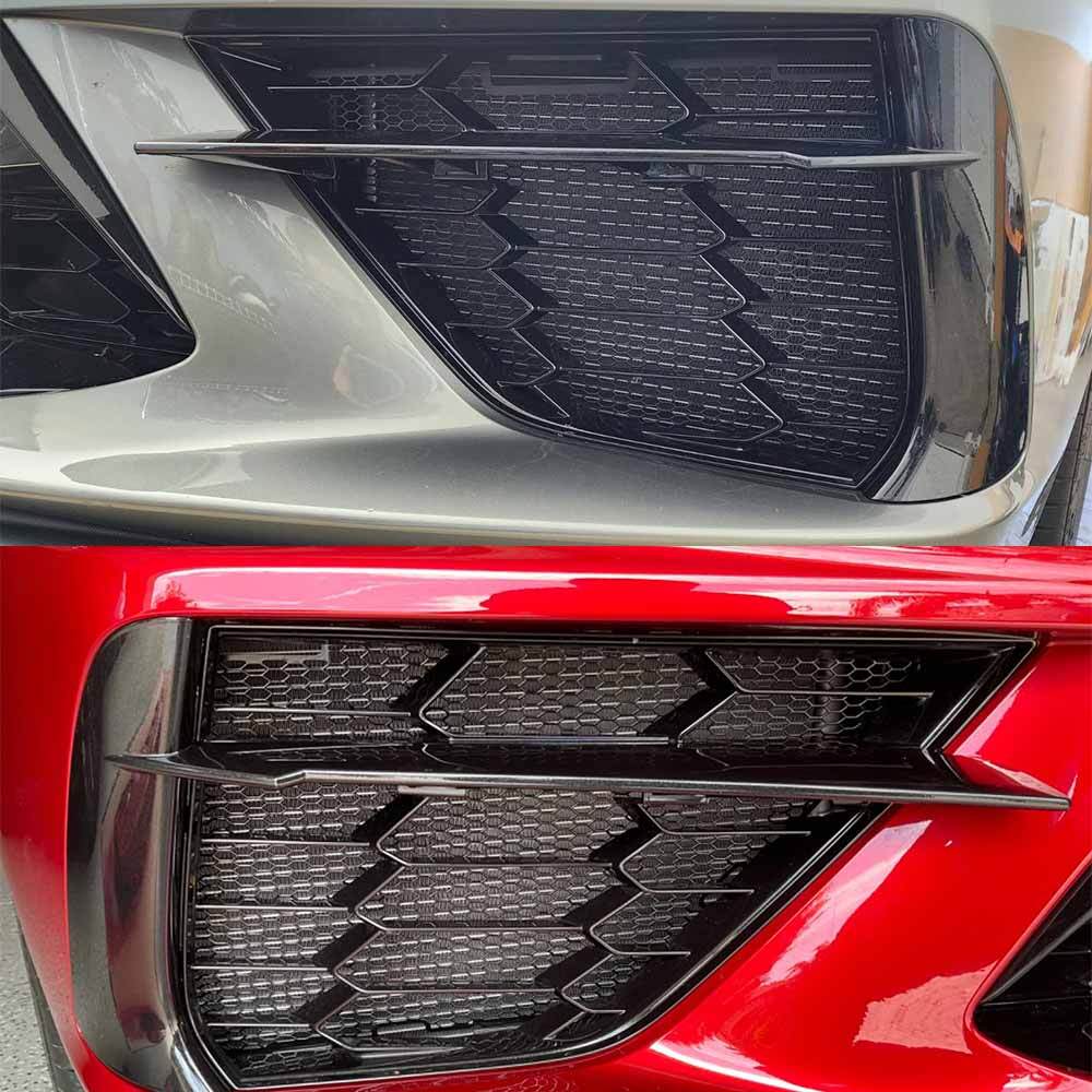 For Corvette C8 Z51 2020-2024 Front Grill+Side Intake Mesh Grille ...