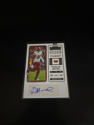 Phidarian Mathis 2022 Panini Contenders Auto Rookie Ticket RC ...