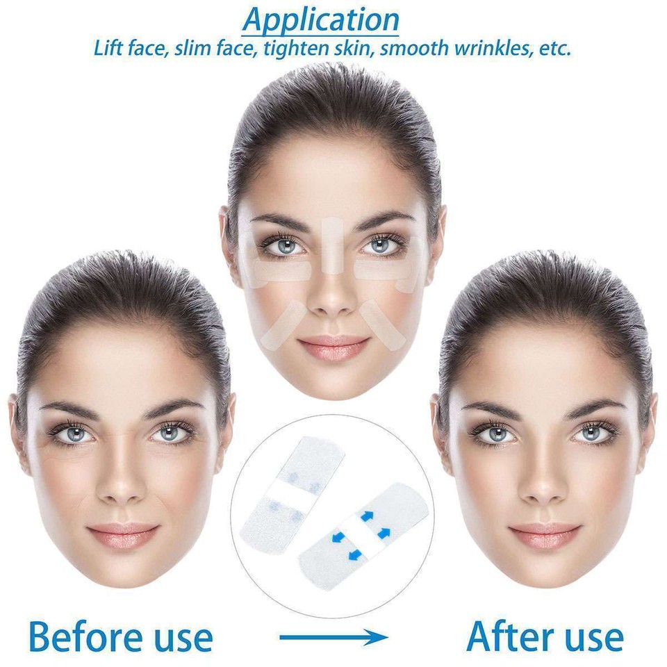 80/160pcs V Tapes Shape Tape Anti Wrinkle Instant Face Neck Eye Lift ...
