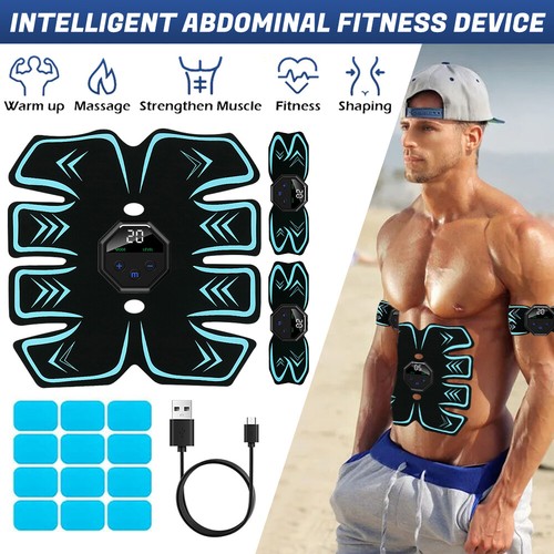 ABS Stimulator USB Rechargeable Portable Fitness Workout Equipment for ...