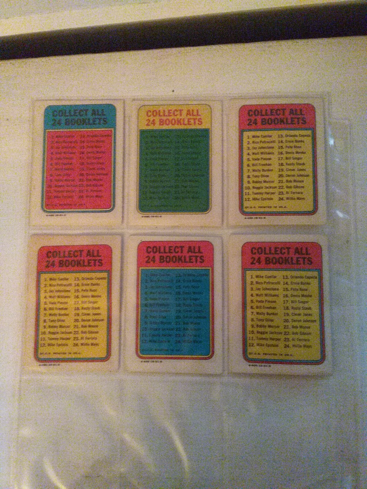 1970 Topps Baseball Cards Insert Booklet Set - 24 Booklets - 8 pages ...