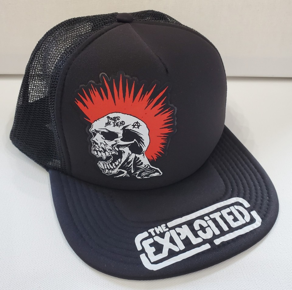Classic Rock Blues Country Punk 60s 70s Red Mohawk Skull Trucker Adjust ...