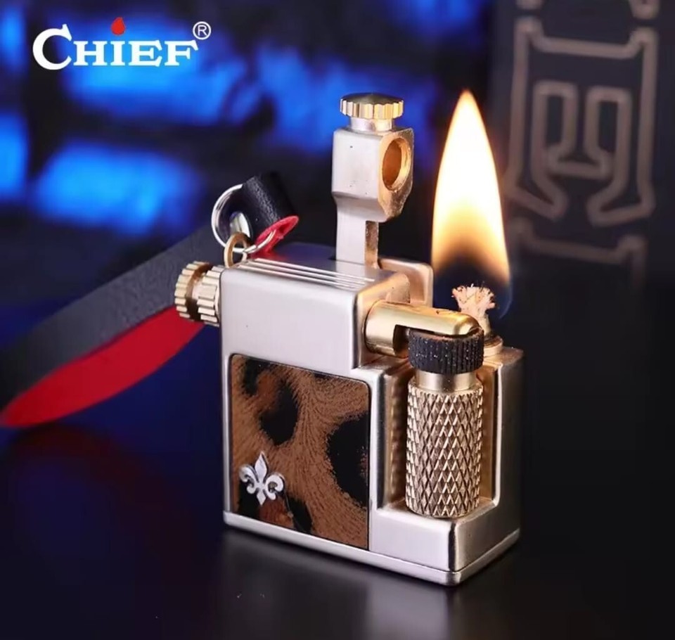 Chief Mini Compact Kerosene Cigarette Lighter Portable Pendant Side ...