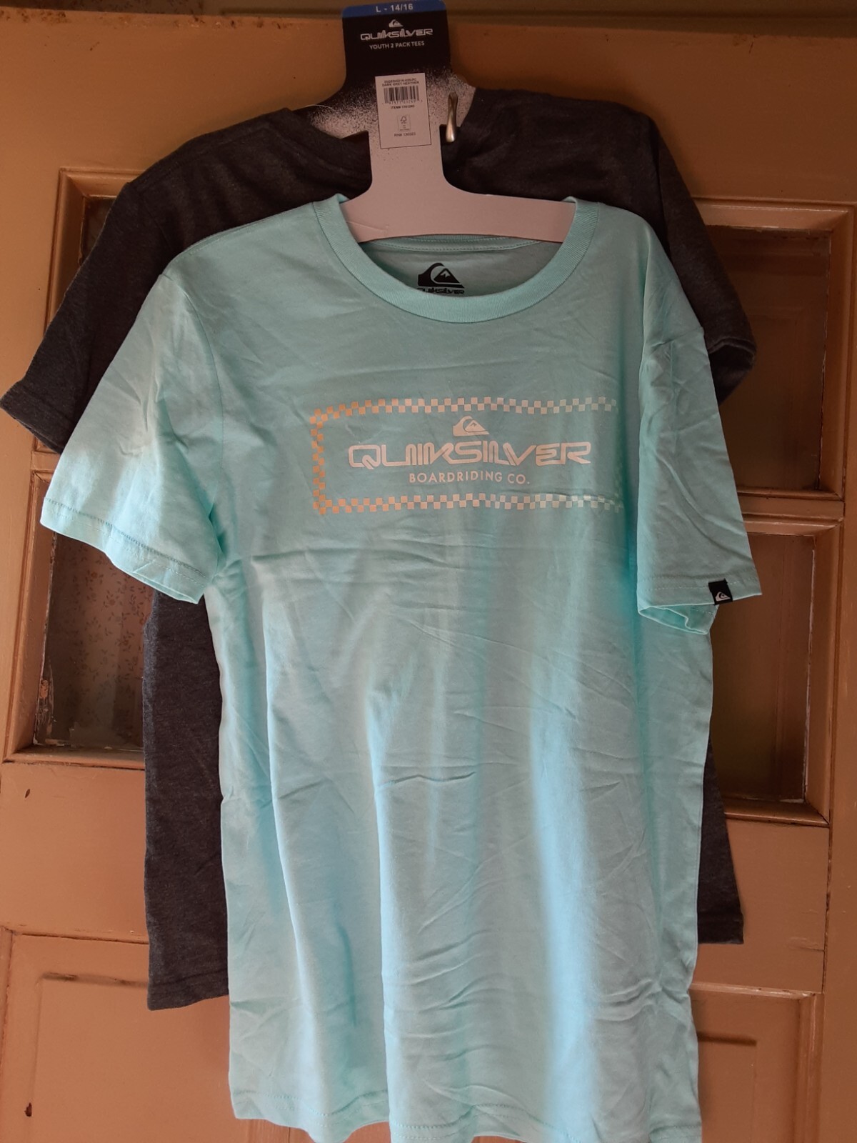 Quiksilver 2 Pack Boys Large 14/16 Short Sleeve T-Shirts - Light Blue ...