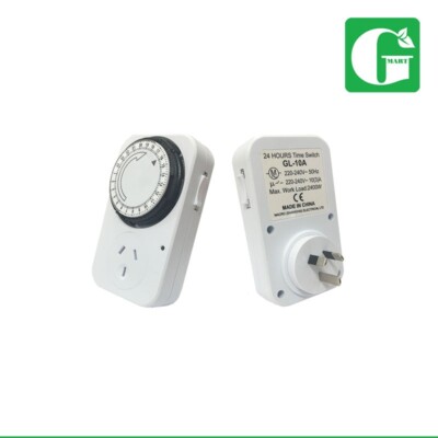 GROWLUSH ANALOGUE 10A TIMER AUS 240V PLUG LIGHT CONTROLLER HYDROPONIC ...