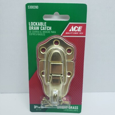 ACE Lockable Draw Catch Bright Brass 3-3/16" #5300280 | eBay