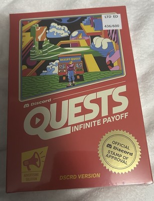 Discord QUESTS Infinite Payoff Video Game collectible Cartridge | eBay