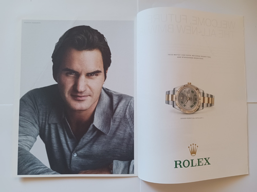 ROLEX DATEJUST II - ROGER FEDERER- Print Ad of Magazine !! O7.free ...