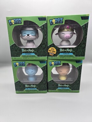 Lot of 4 Rick and Morty Funko Dorbz Snowball Tinkles Morty Meeseek Toy ...