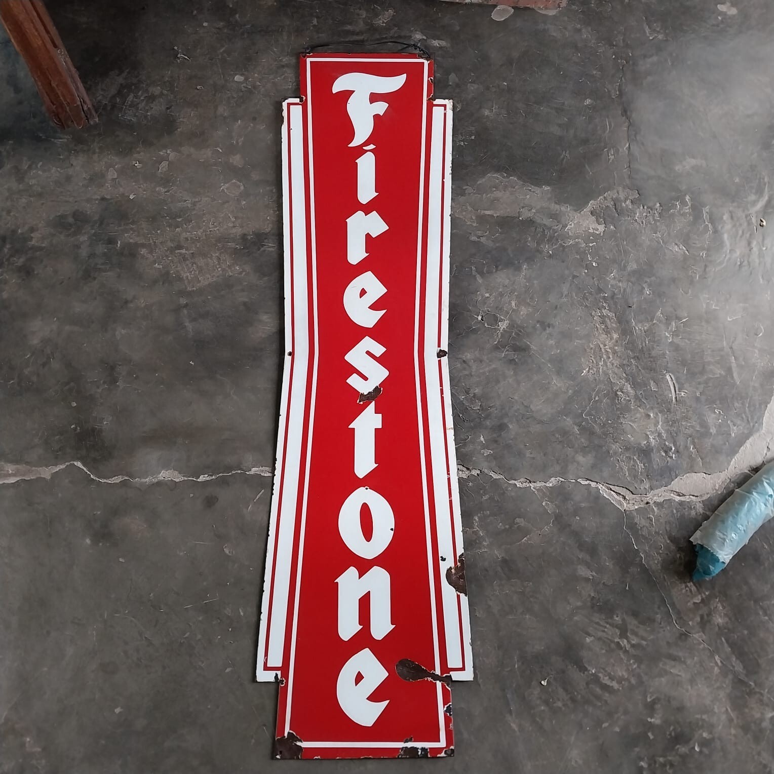 Old enamel porcelain FIRESTONE sign | EXCELENT CONDITION | eBay