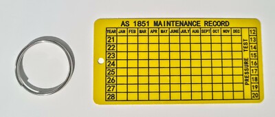 2 x Maintenance Service Tag Hydrant, Hose Reel, Fire Extinguisher ...