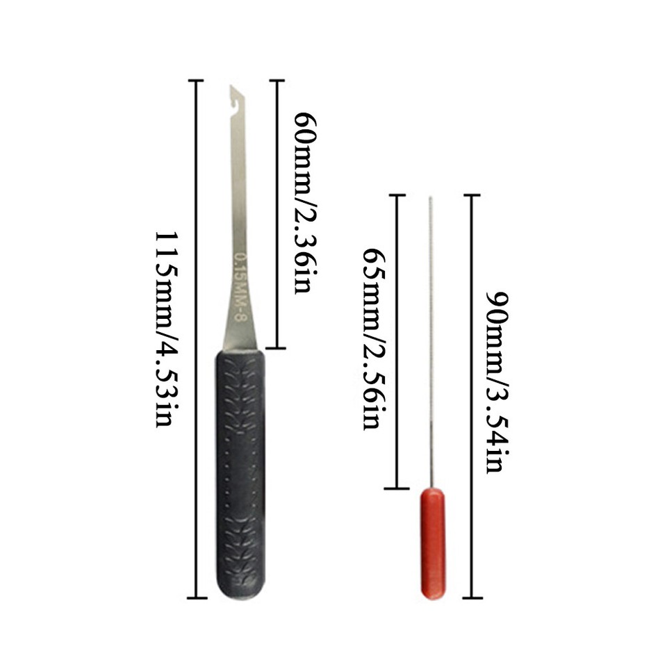 Locksmith Extractor Tool Kit Broken Key Remove Tool Set Hooks Needles ...