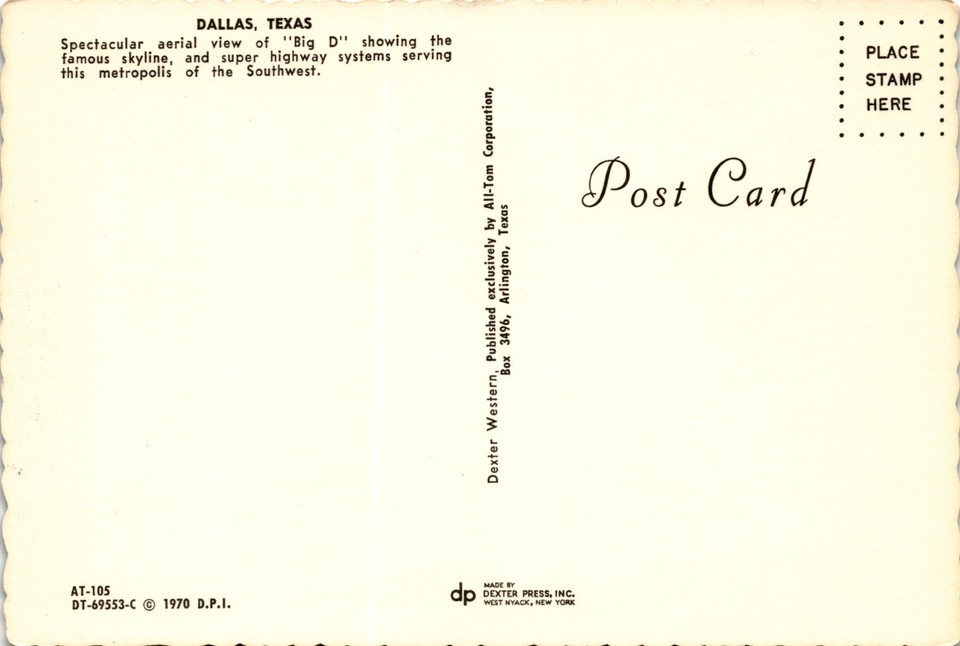 Vintage Dallas Postcard: Famous Skyline & Super Highways | eBay