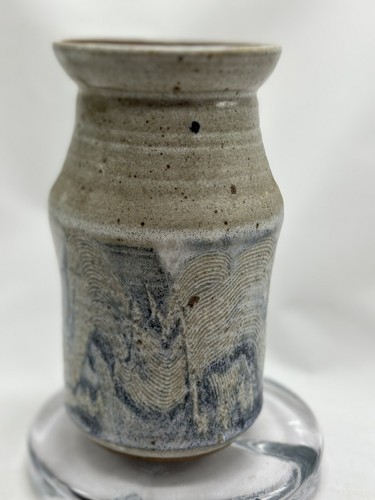 Art Pottery Signed Abstract Design Multi Color Glaze Vase Vessel ...