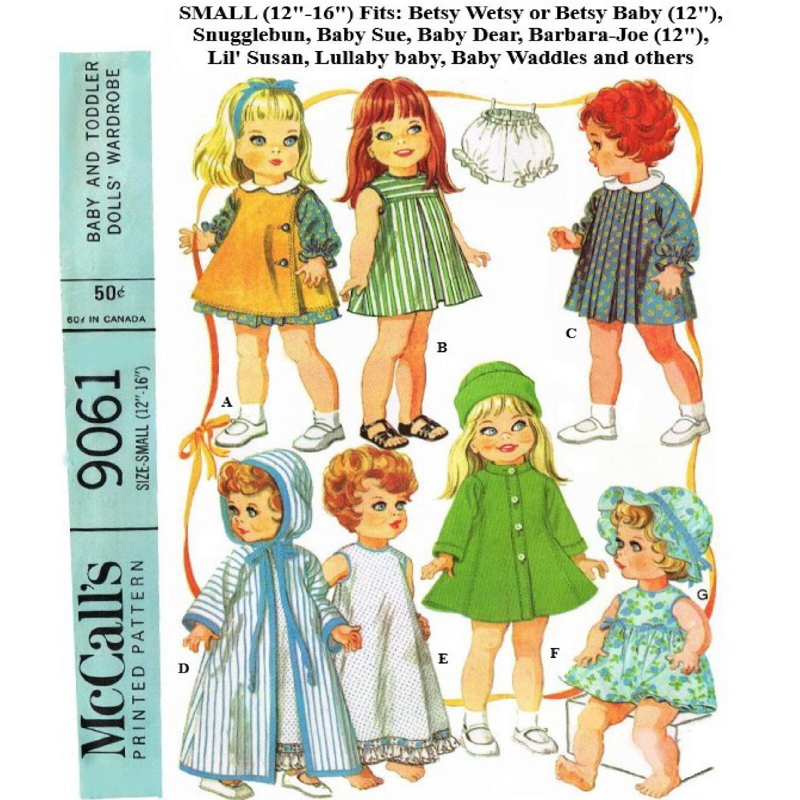 12" - 16" Doll Clothes Pattern McCall's 9061 Vintage Sewing Pattern | eBay