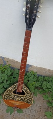 UNIQUE OLD TAMBURA STRING MUSICAL BALKAN FOLK INSTRUMENT WOODEN HAND ...