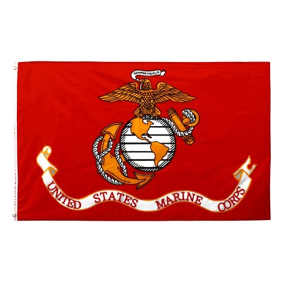 United States Marine Corps Red Military Flag 3x5 w/ Grommets New!! | eBay