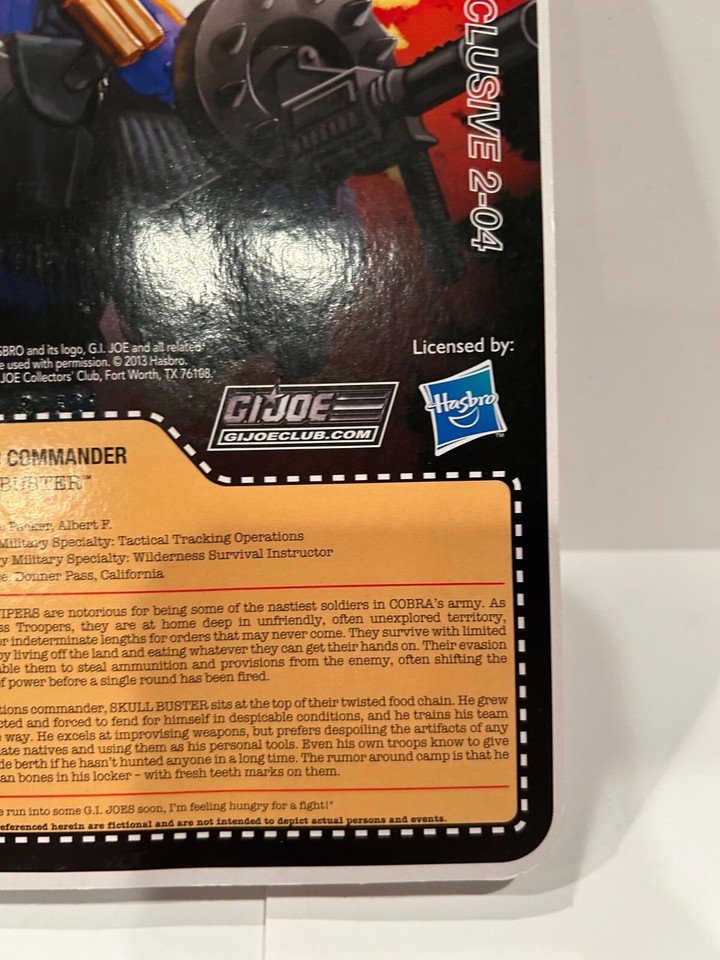 SKULL BUSTER Cobra Range Viper Commander — GI JOE Collectors Club ...