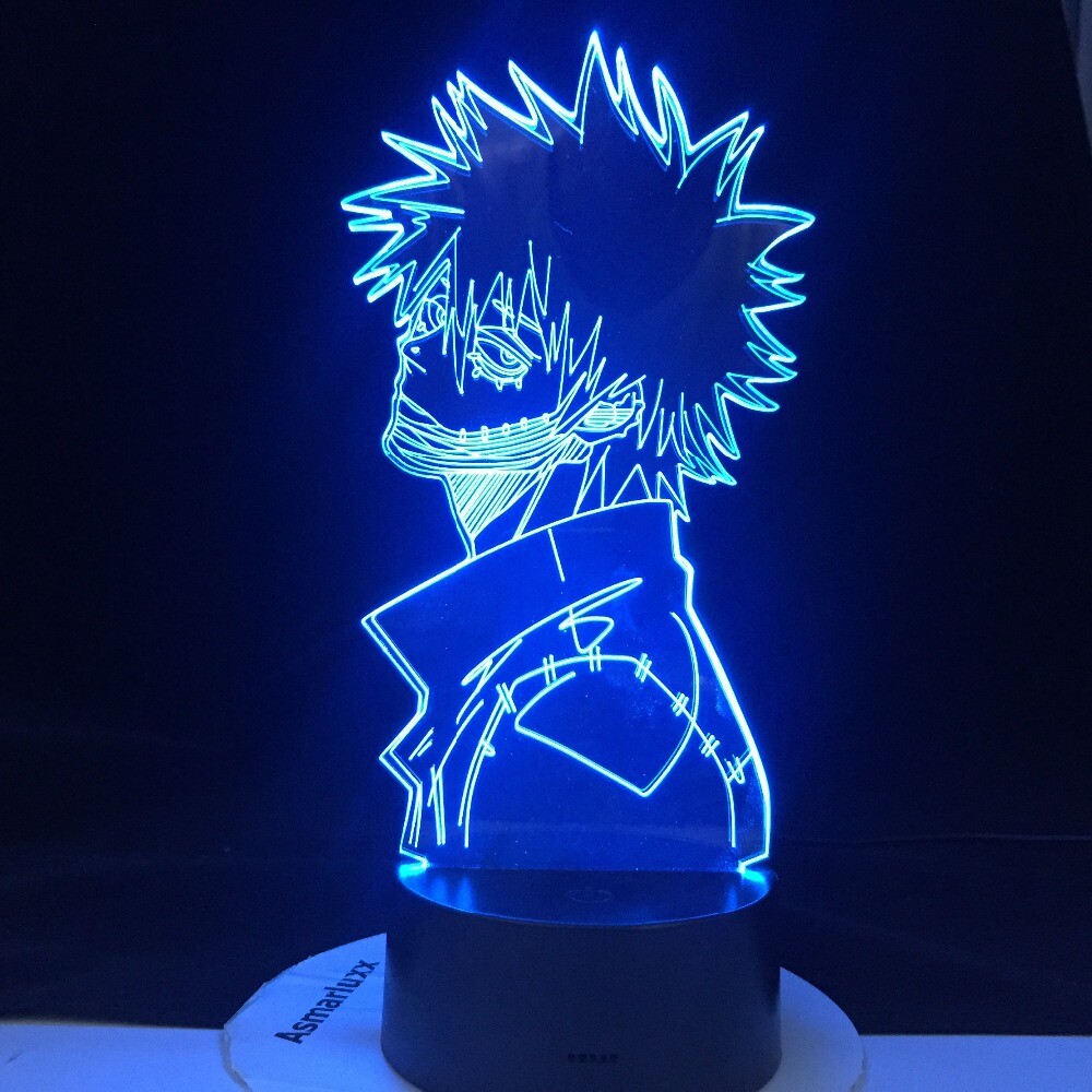 Anime My Hero Academia Katsuki Bakugo Figure 3D Lamp USB Bedroom LED ...