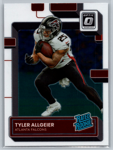 Tyler Allgeier 2022 Panini Donruss Optic Rated Rookie Card #278 Atlanta ...