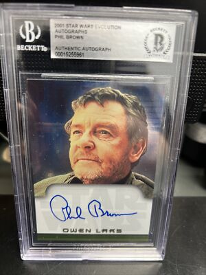2001 Topps Star Wars Evolution Phil Brown as Owen Lars Authentic ...