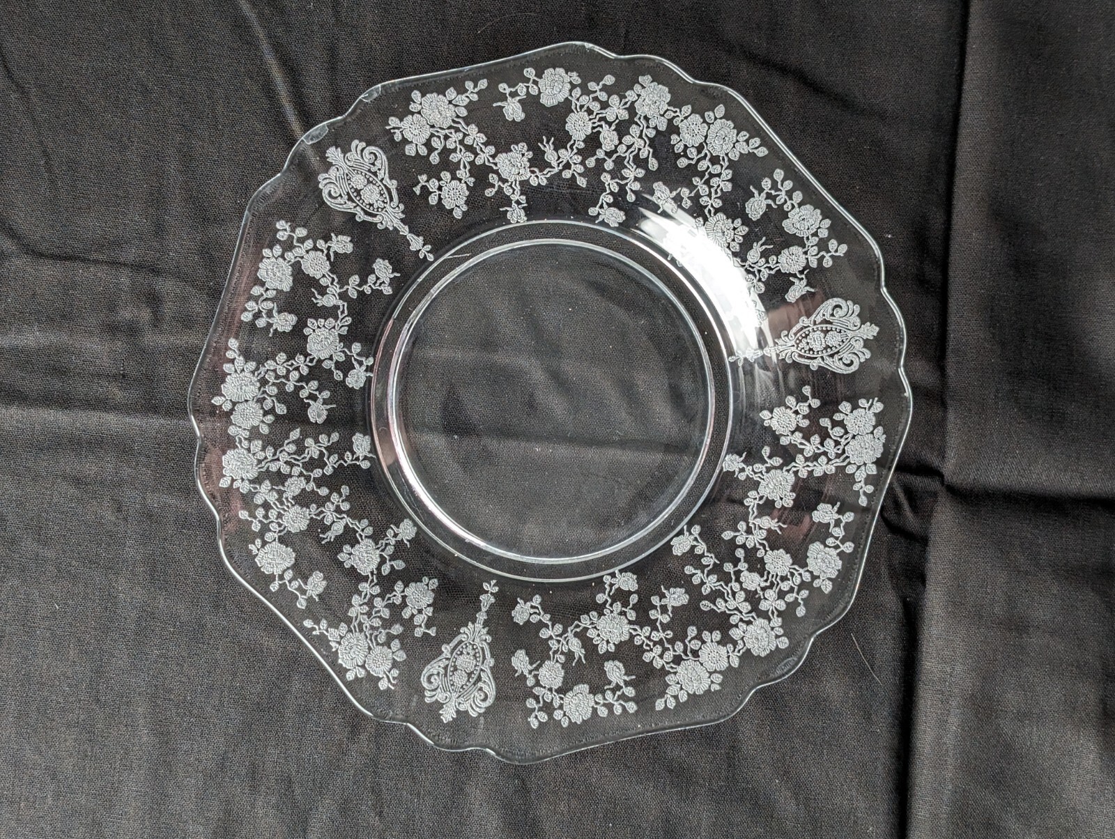 Vintage Cambridge Rose Point Crystal Glassware & Serving - Set of 35 ...