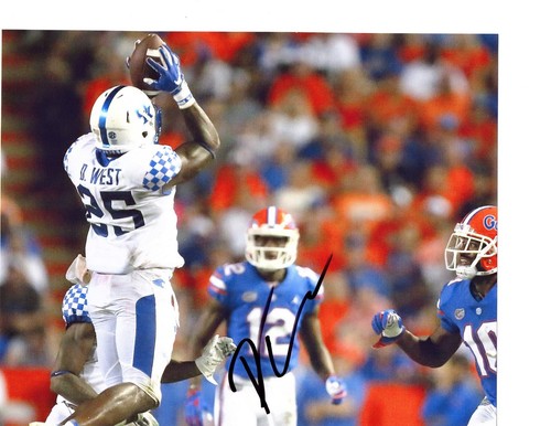 Photo de football signée Darius West Kentucky Wildcats 8x10 2019 NFL d ...