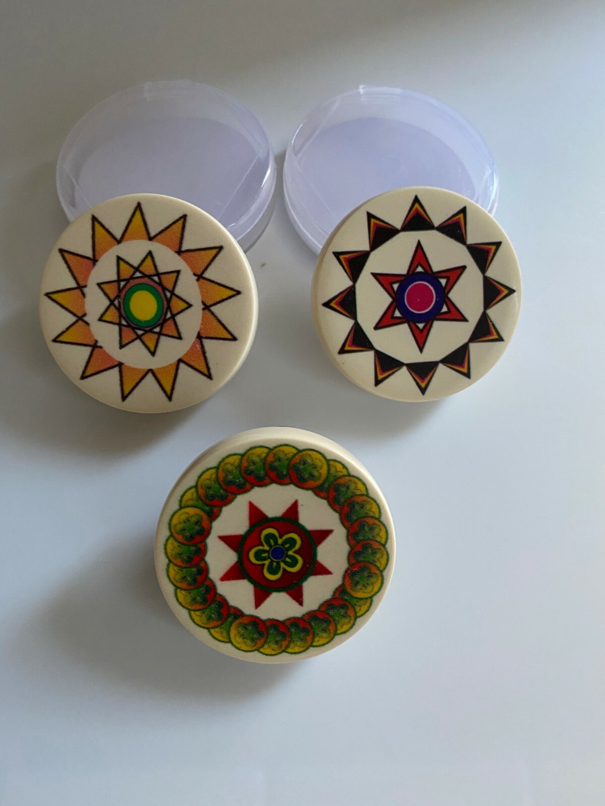 3 x Tournament Carrom Carom Board Plastic Striker Flicker Smooth ...