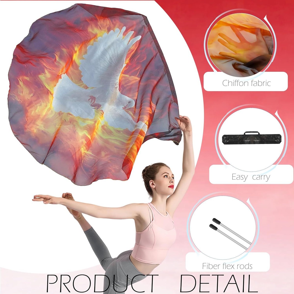 Christian Flag 2 Pcs Worship Flags For Dance, Portable Worship Banner ...