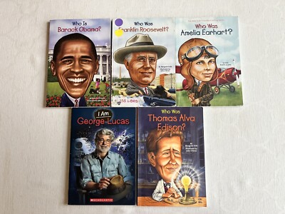 Lot of 5 "Who Was" books for kids paperback | eBay