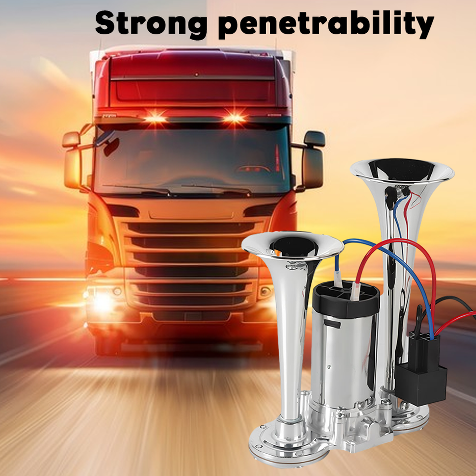 600DB 12V Electric Trains Horns Air Train Horn Kit for Truck Car Super ...