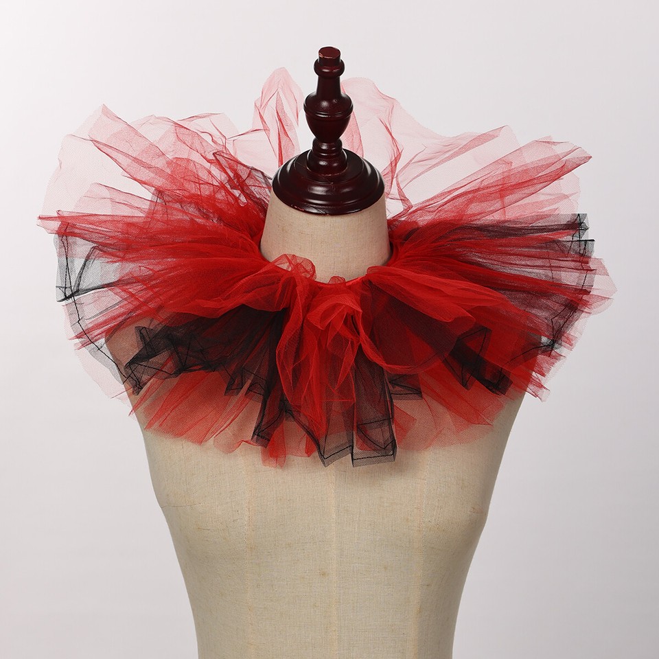 Medieval Mesh Neck Collar Elizabeth Ruff Circus Collar Halloween Clown ...