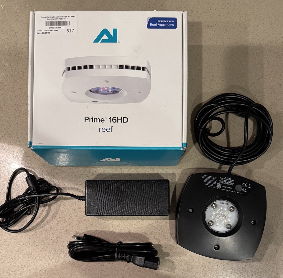 AQUAILLUMINATION AI PRIME 16HD REEF AQUARIUM LED LIGHT/ BLACK OPEN BOX ...