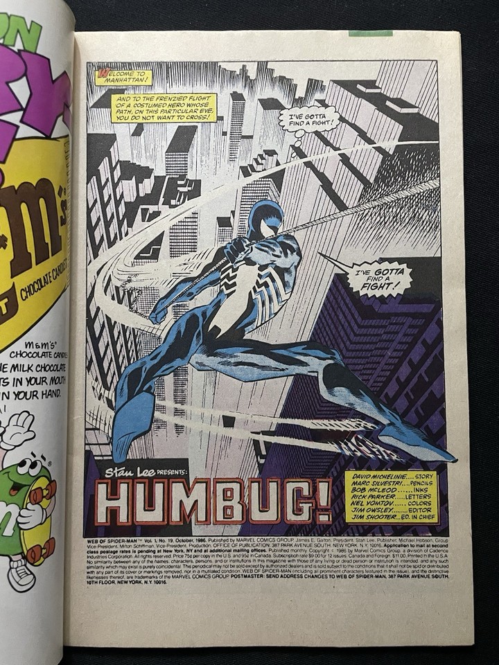 Web of Spider-Man #19 (1986) 1st app Humbug Marvel Comics!!! | eBay