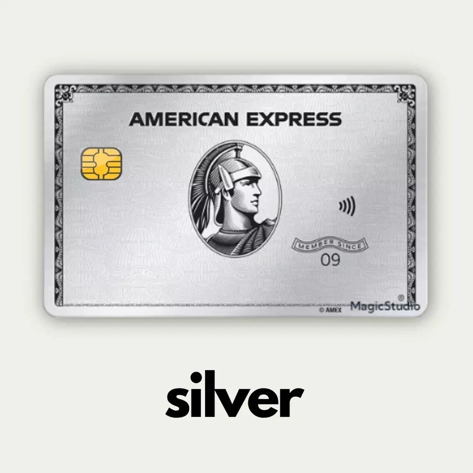 Amex Credit Debit Card Black Silver Golden Sticker Premium Durable ...