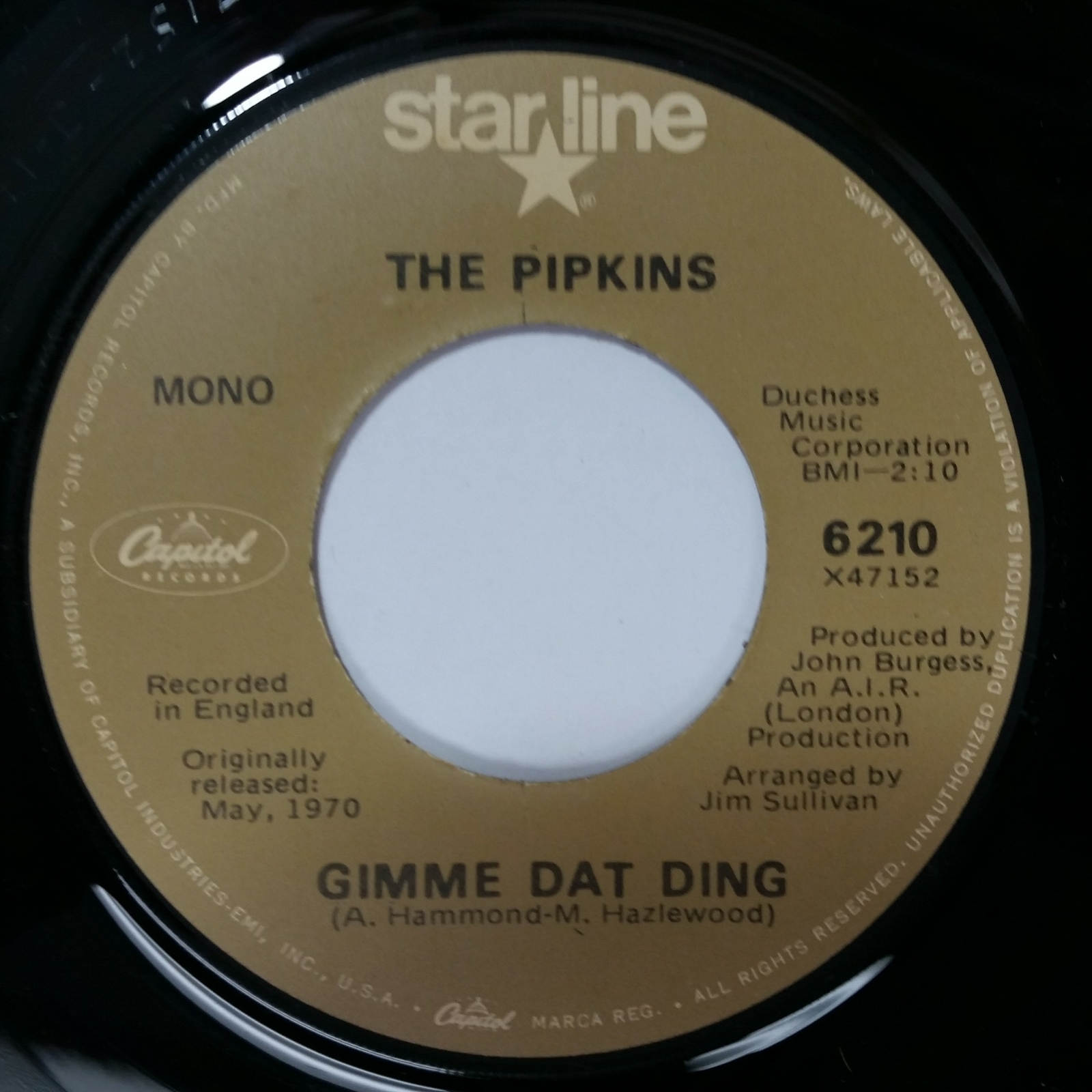 HOTLEGS/PIPKINS Neanderthal Man b/w Gimme Dat Ding 6210 7" 45rpm Vinyl ...
