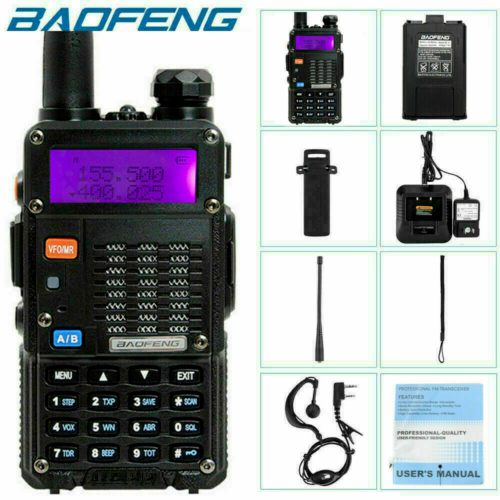2X BAOFENG BF-F9HP 8W TRI-POWER TWO WAY HAM RADIO WALKIE TALKIE WITH ...