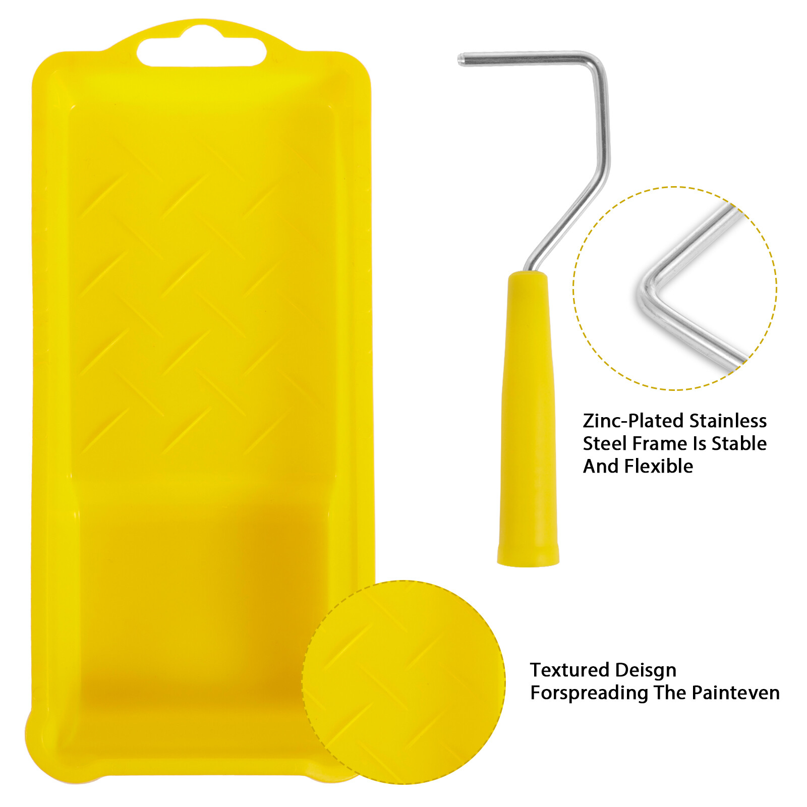 8Pcs Paint Roller Set 2inch Mini Foam Paint Roller with Handle and ...