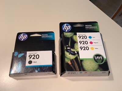 Lot HP HEWLETT PACKARD 920 OEM Printer Ink Black Cyan Magenta Yellow HP ...