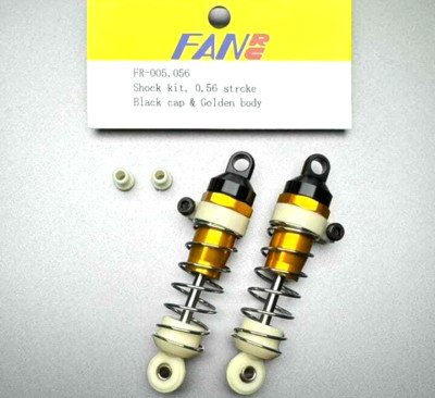 RC10 Shock Kit, 0.56 Stroke, Golden Body & Black Cap FR-005.056 FanRC ...