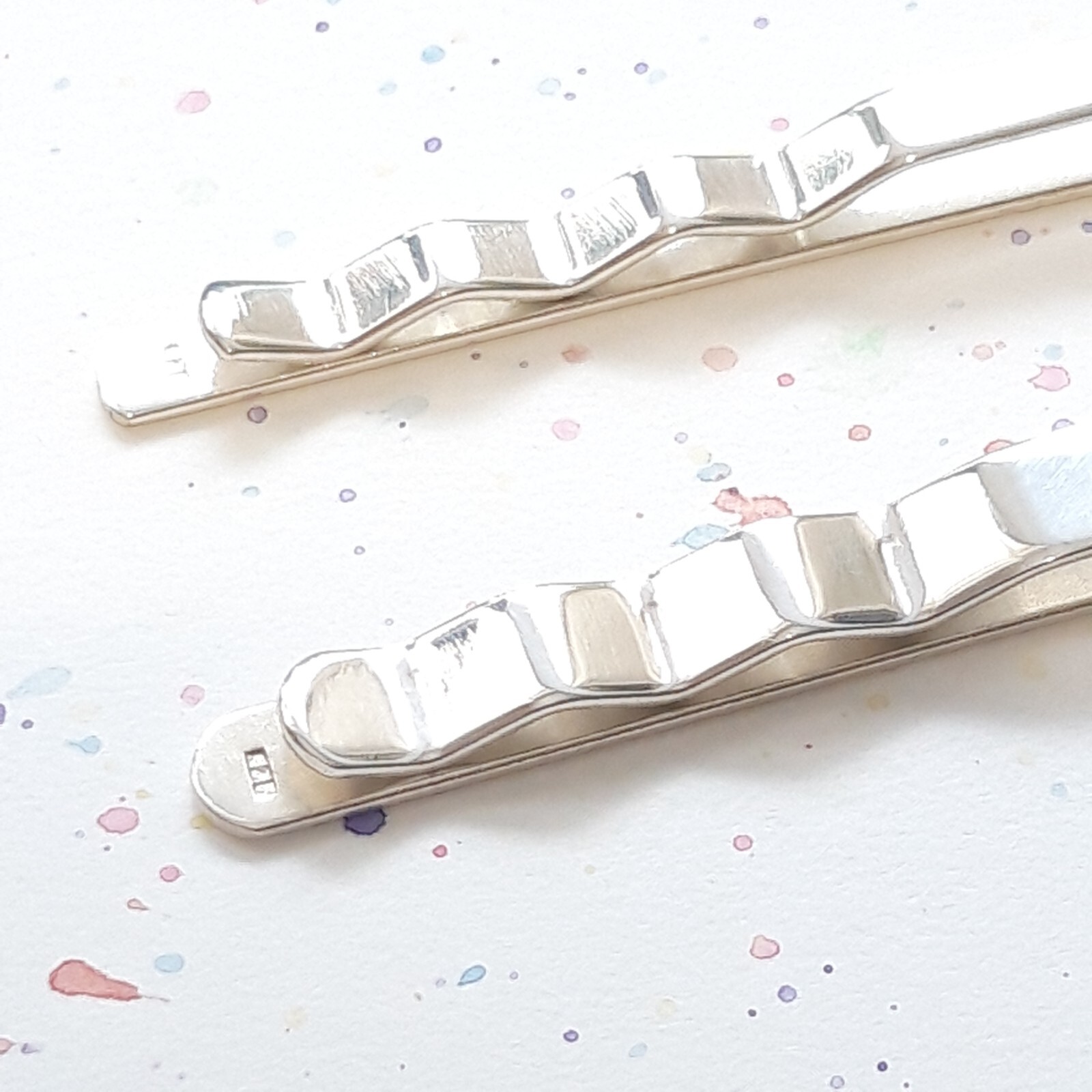 Solid Sterling Silver Plain Tie Slide Bar Clip 4mm or 6mm with Velvet ...