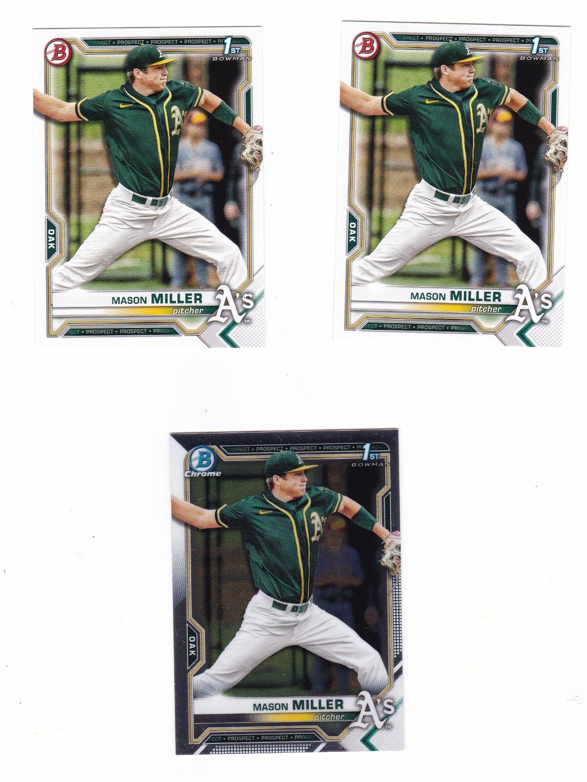 Mason Miller - 2021 1st Bowman Chrome ROOKIE, 2 - 2021 1st Bowman RC's ...