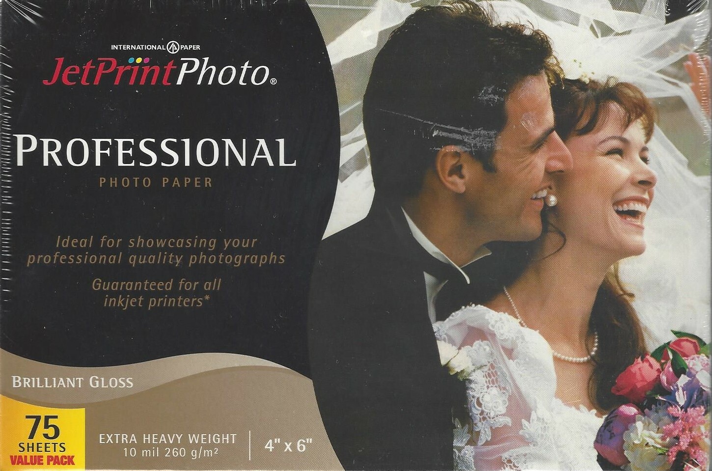 Jet Print Photo Professional Photo Paper 4" x 6" (75 Sheets) Brilliant ...