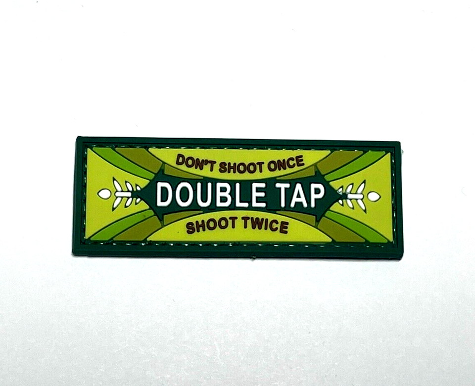 Double Tap PVC Gun Patch Tactical Special Forces Rubber PVC Morale ...