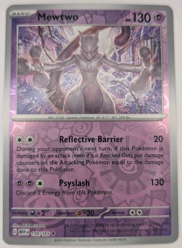 Mewtwo 150/165 Pokémon TCG Scarlet & Violet 151 Reverse Holo NM | eBay