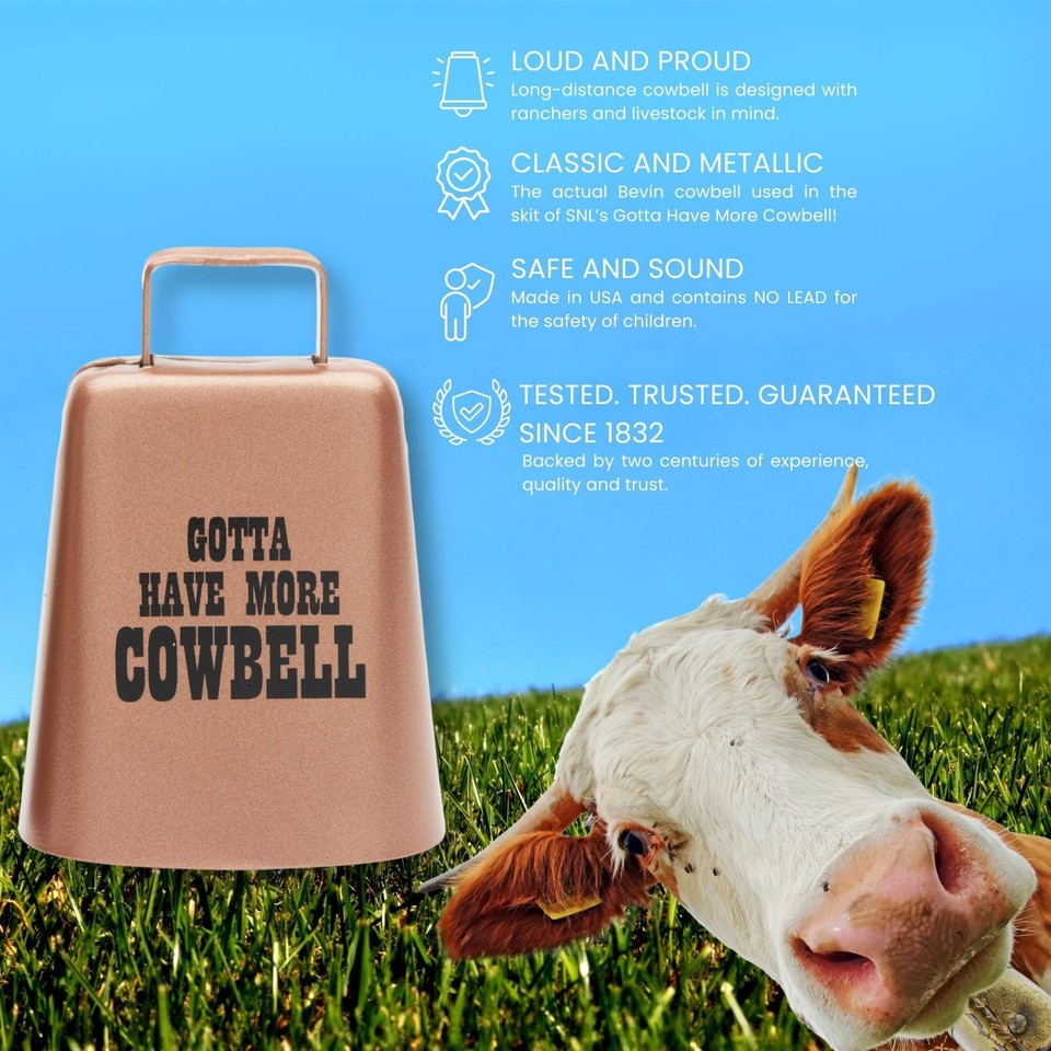 Bevin Bells ''Gotta Have More Cowbell'' (XL) | Kentucky Cow Bell w ...
