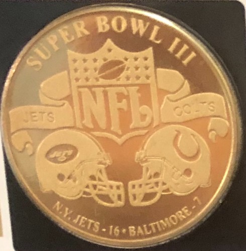Danbury Mint NFL Super Bowl 3 III Flip Coin Jets vs Colts Coin Only | eBay